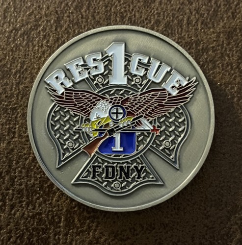 FDNY Fire Department Of New York Rescue 1 Challenge Coin | eBay