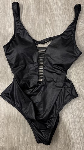 Shade Shore Size Medium Opaque Black Sexy Cleavage High Waist Lovely ...