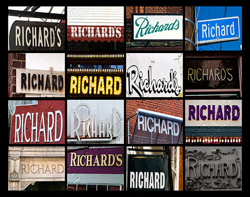 RICHARD Name Poster featuring photos of actual signs | eBay