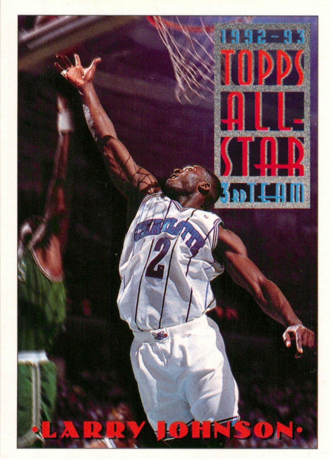 1993 CHARLOTTE HORNETS NBA Card LARRY JOHNSON Topps All-Star | eBay