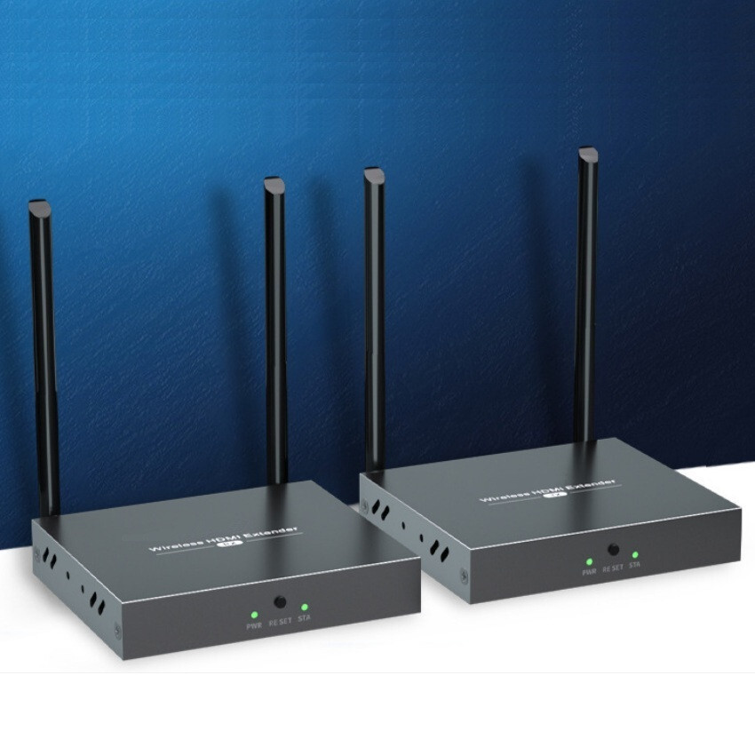 Up 200M Wireless HDMI 1080P Extender Loop-out IR 1x4 Wifi Splitter 1 Tx ...