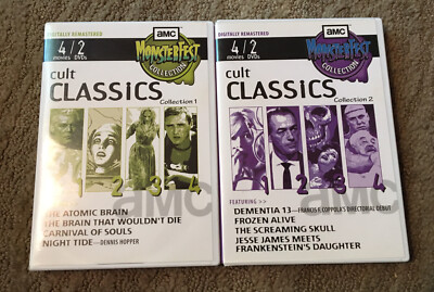 AMC Monsterfest Cult Classics Collection 1 & 2 DVDs (4 DVDs with 8 ...