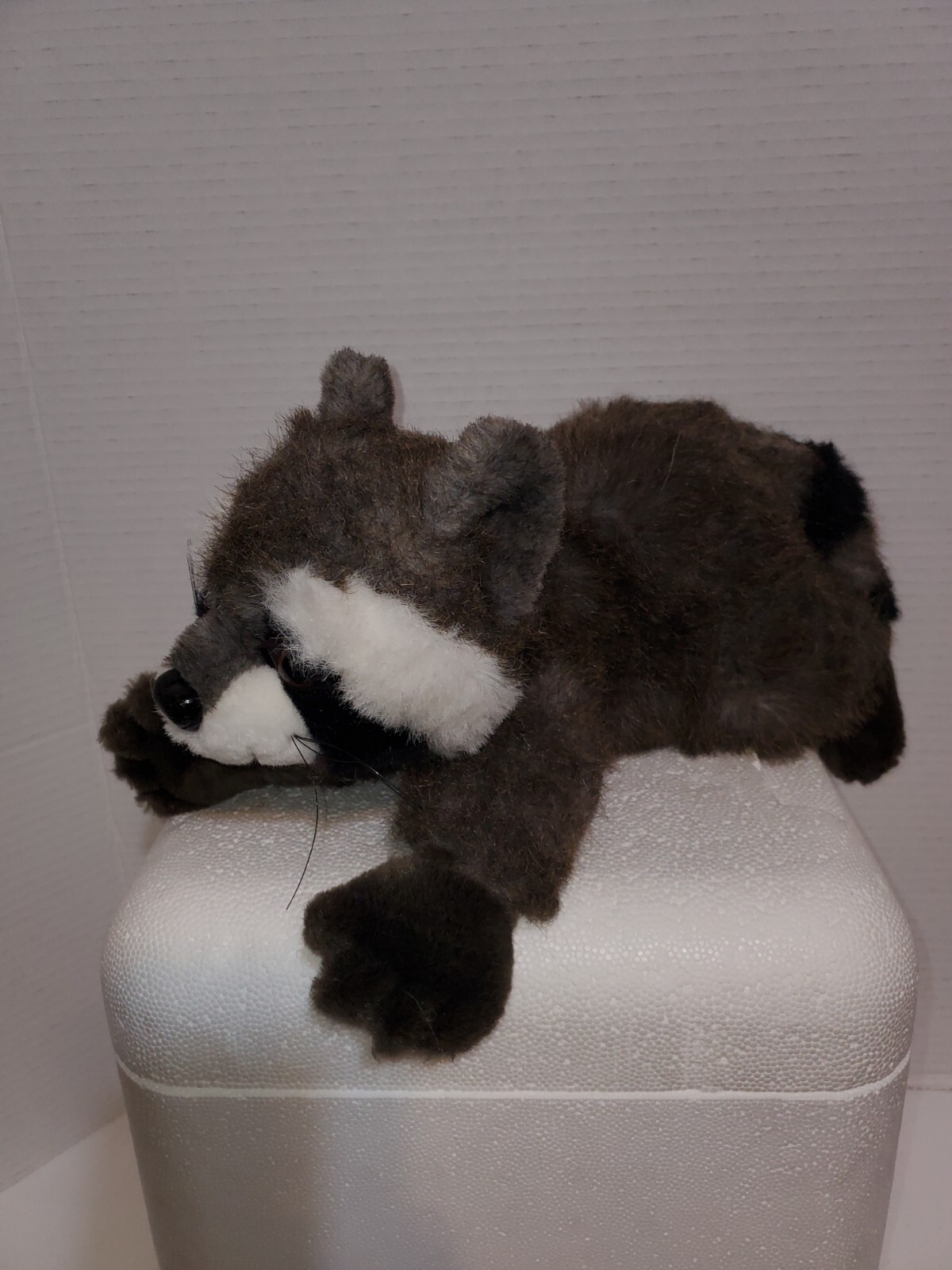 Vintage 1992 MJC International Plush Raccoon Realistic 18 inch Stuffed ...