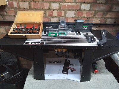 TREND CRT MK2 ROUTER TABLE WITH DEWALT 625E ROUTER AND ROUTER BITS ...