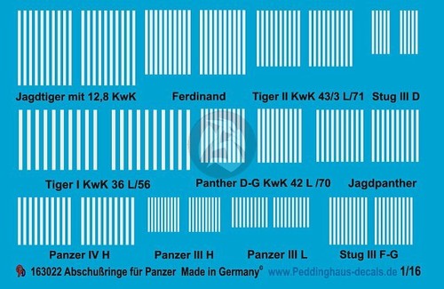 Peddinghaus 1/16 Kill Rings German Tank Gun Barrel Kill Markings WWII ...