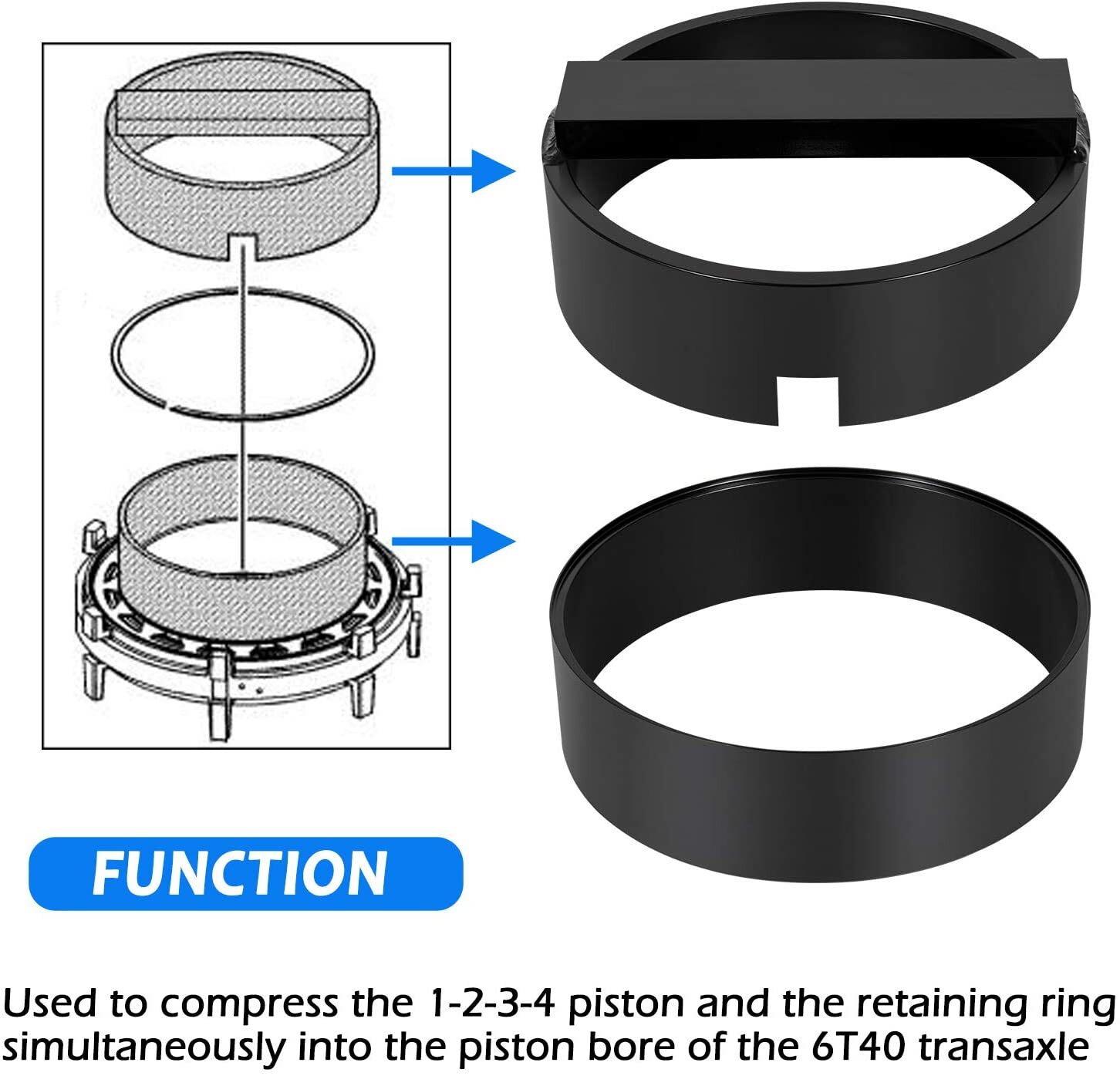 DT47799 Transmission Clutch Piston Spring Compressor Install Tool 6T40 ...