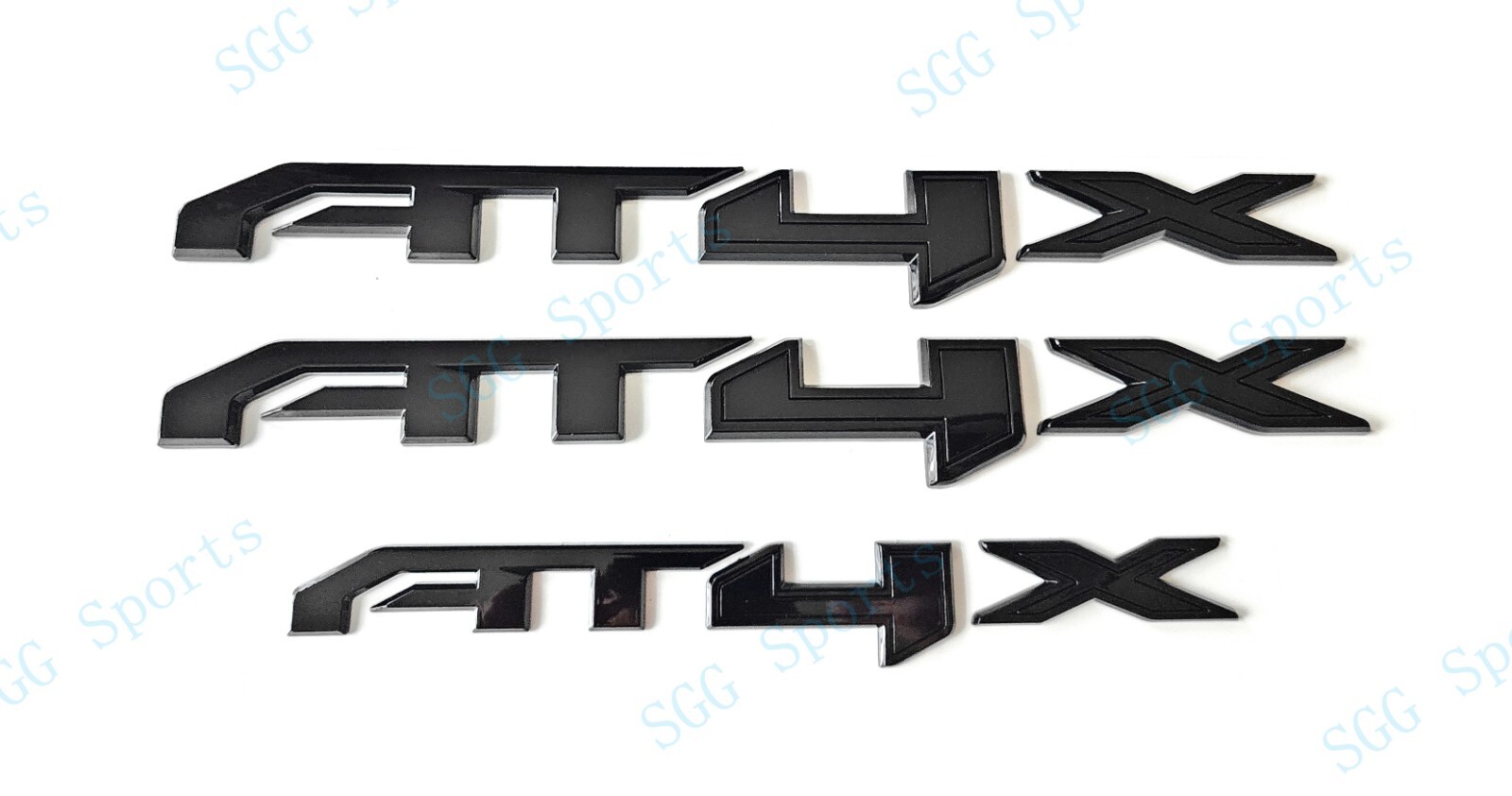 4PC Gloss Black Door Rear AT4X Canyon Emblem Badge Fit 2023-2025 GMC ...