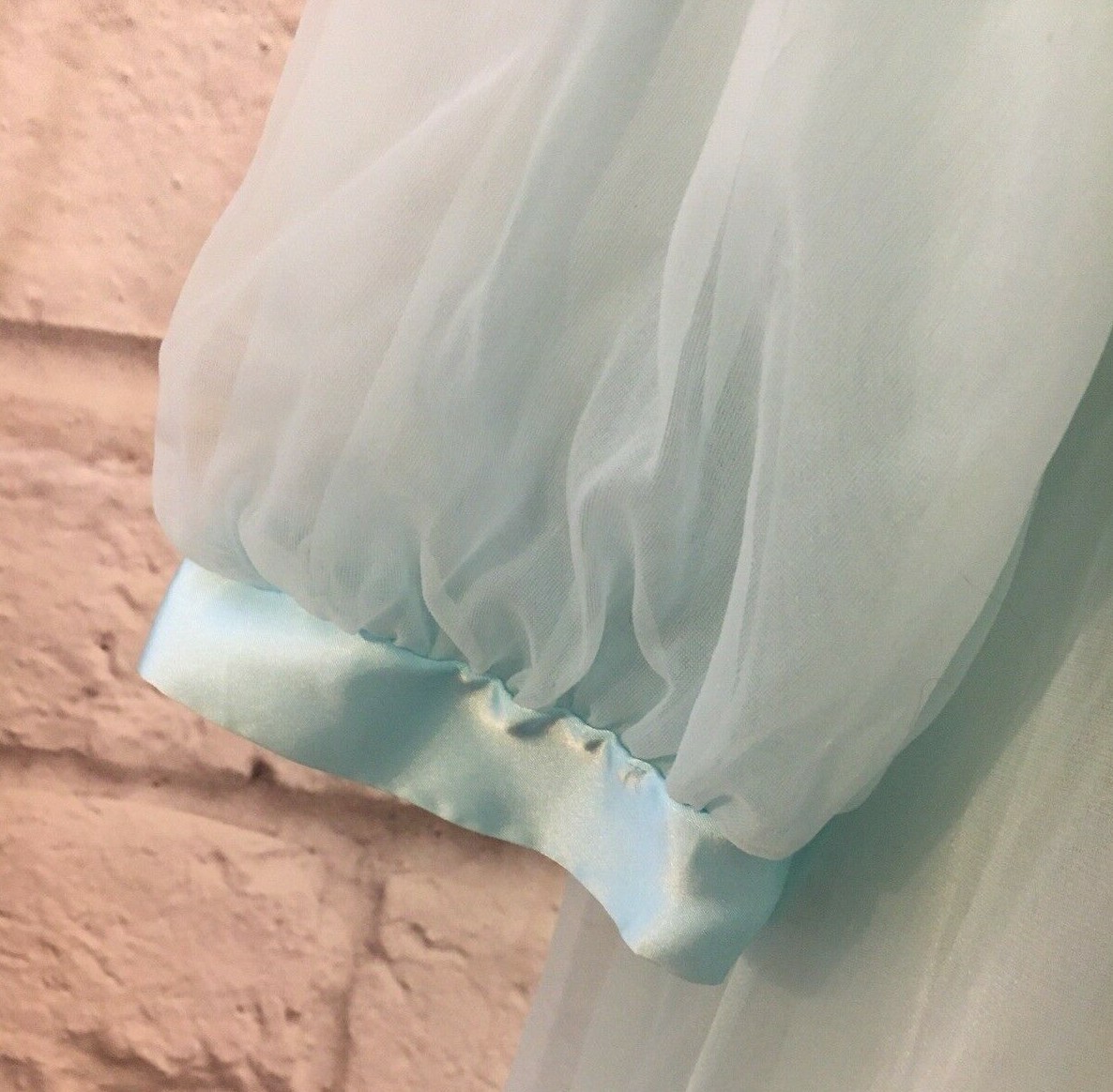 KAYSER VTG 1960s Sheer Robe Light Blue Sheer Nylon Ch… - Gem