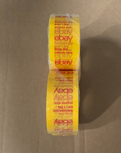 4 ROLLS OF OFFICIAL EBAY YELLOW BRANDED TAPE PACKING SHIPPING SUPPLIES ...
