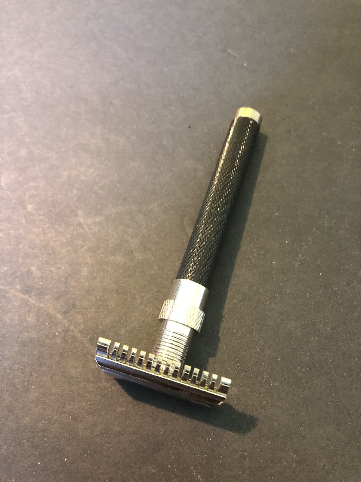 Open Comb Double Edge Safety Razor Better Grip Black Handle | eBay