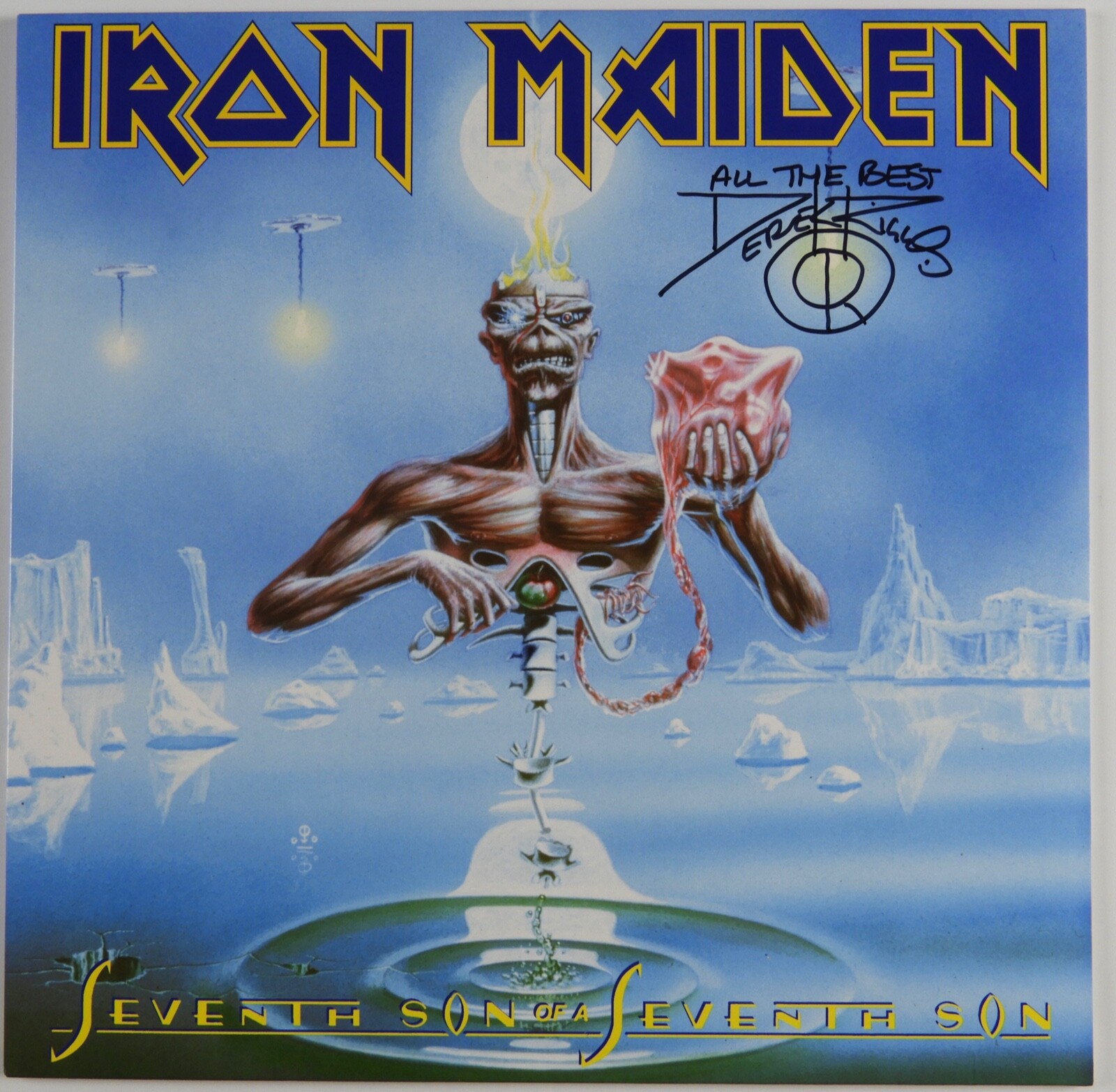 Iron Maiden Autographed Signed Derek Riggs JSA Autograph Album Vinyl Record