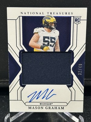 MASON GRAHAM 2025 National Treasures Collegiate #69 RPA /49 Rookie ...
