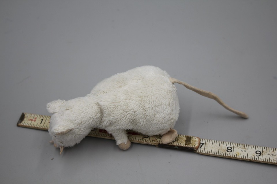 IKEA White Rat Plush Mouse Stuffed Doll Stitched Eyes Gosig Toy Mus ...