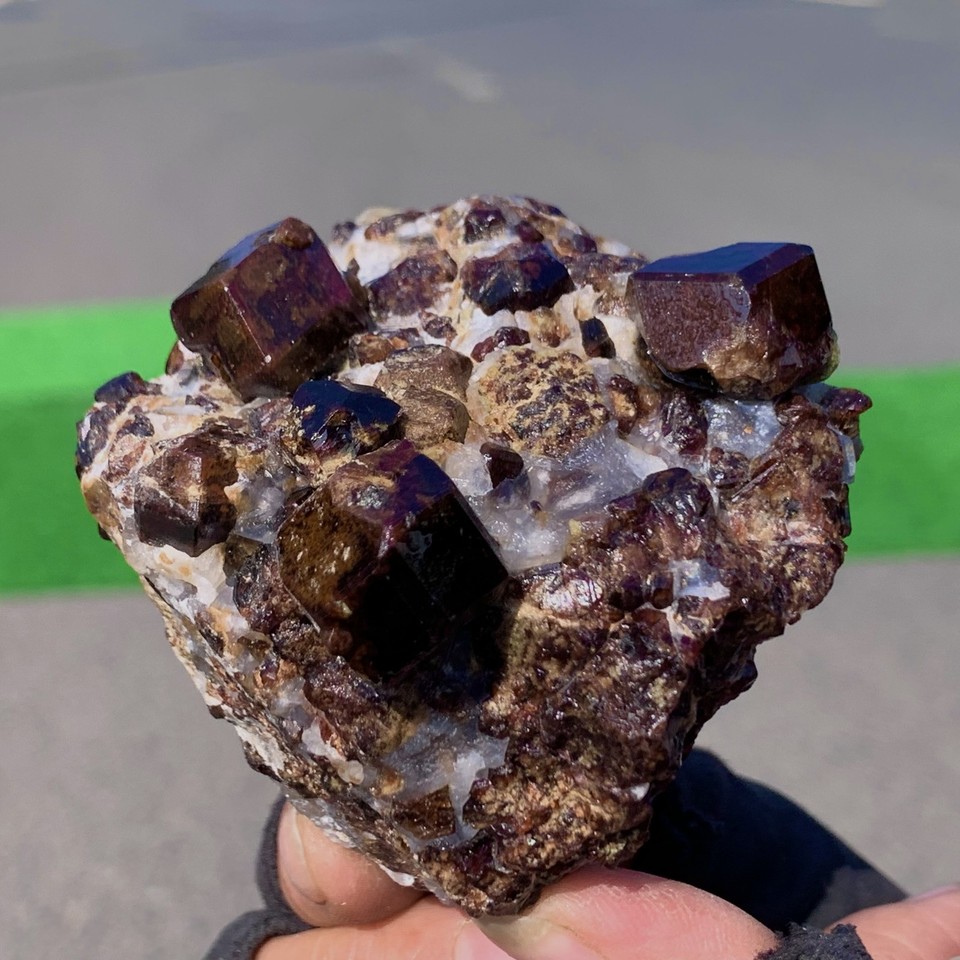 296G Natural Garnet with rock Gorgeous rough raw Crystal Mineral Specimen | eBay UK