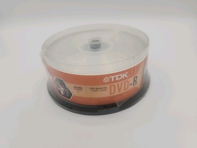 TDK DVD-R 25 Pack 4.7GB 120 Minutes 8X Factory Sealed New NOS | eBay