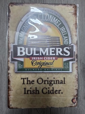 Bulmers Irish Cider Original Vintage Metal Wall Sign Pub Bar Man Cave ...