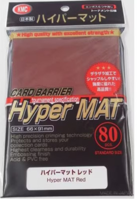 KMC Sleeve Card Barrier Hyper MAT Red MTG Pokemon 66x91mm 80Pcs From ...
