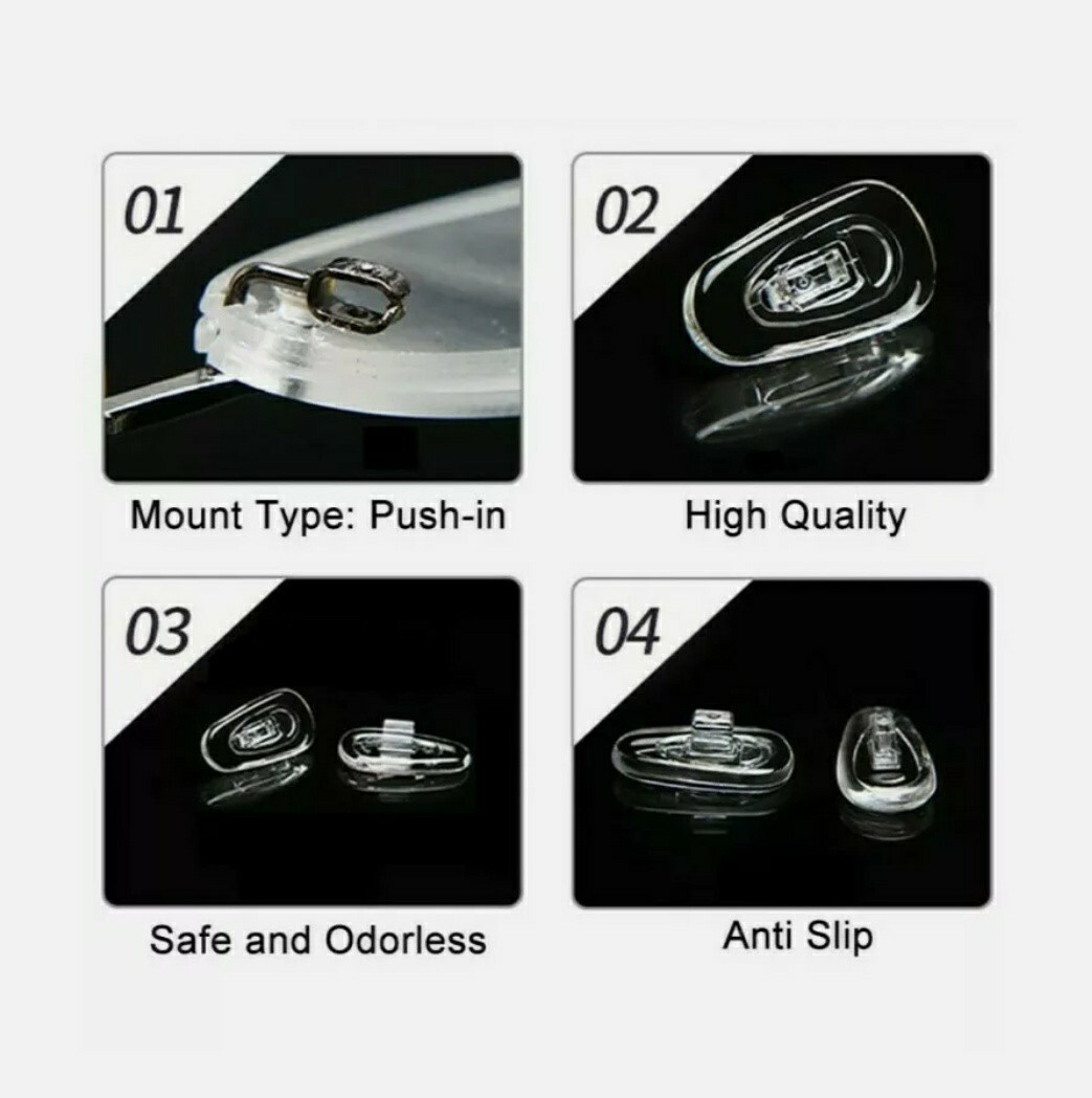 4x Soft silicone nose pads piece for diy fix repair eyewear spectacle ...