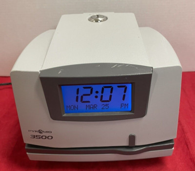 Pyramid Technologies Model 3500 Time Clock Document Stamp w/ Key ...
