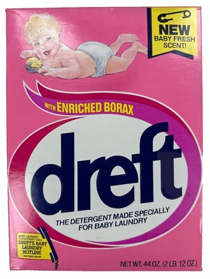DREFT Laundry Detergent Powder Baby Vintage 1984 Decoration Collectible ...