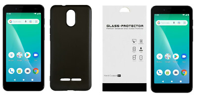 For Unimax UMX U696CL Slim TPU Skin Cover Phone Case + Tempered Glass ...