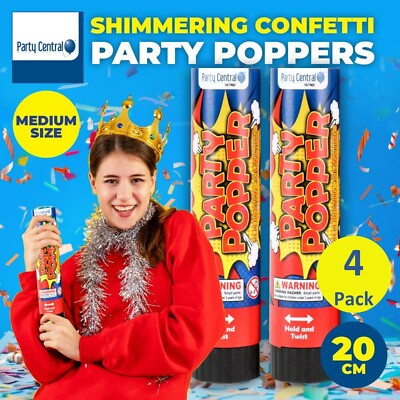 Popper Twist 4Pcs Party Release Cannon Launcher Confetti multicolour ...