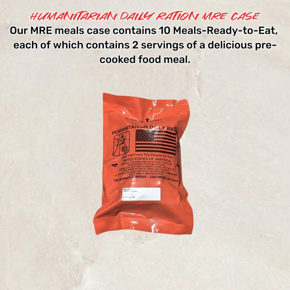 Humanitarian Daily Ration MRE Case - US FEMA Emergency rations MRE. | eBay