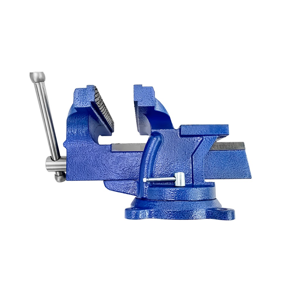 4" Bench Vise 360° Swivel Base Heavy Duty Bench Vice with Anvil Table ...