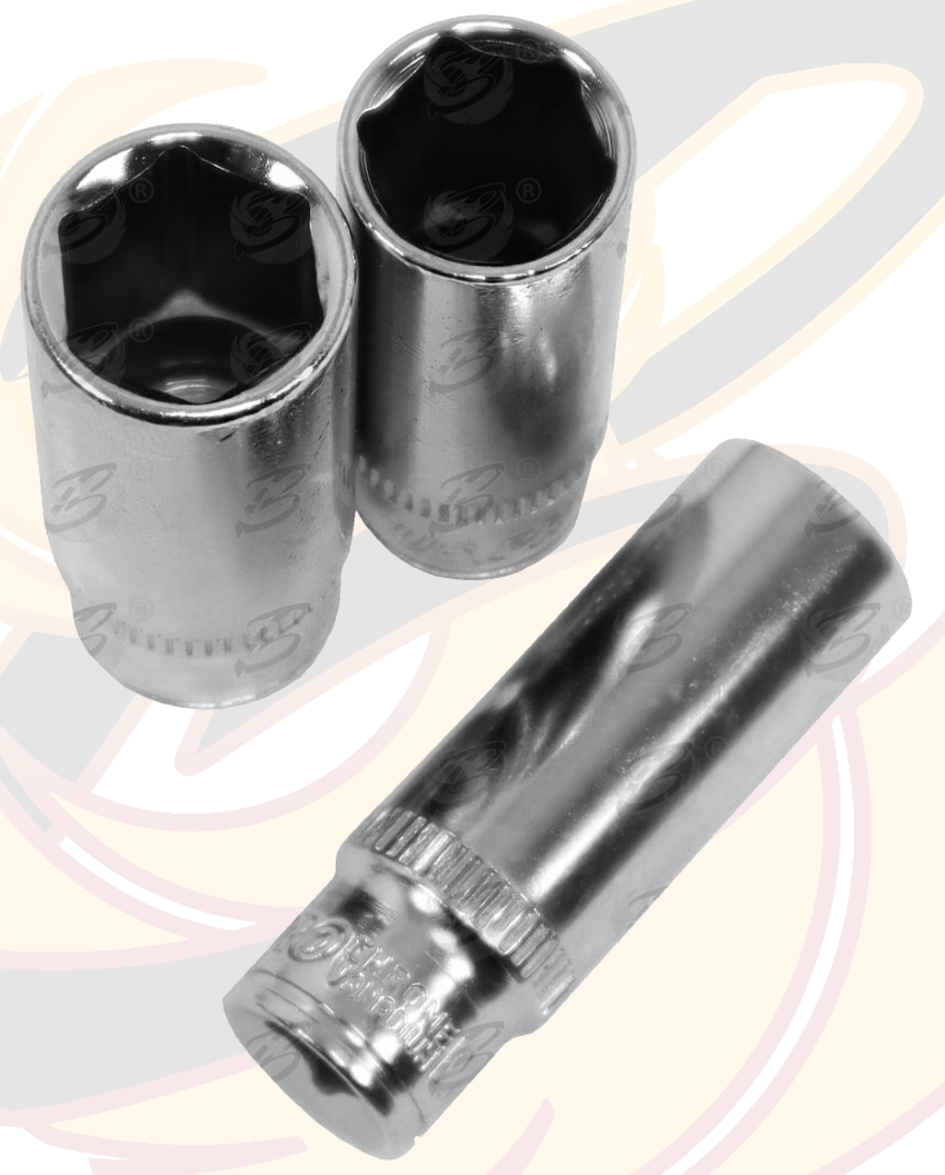 US PRO 1/4" Drive Socket Set SHALLOW & DEEP Single Hex Drive Long Reach ...