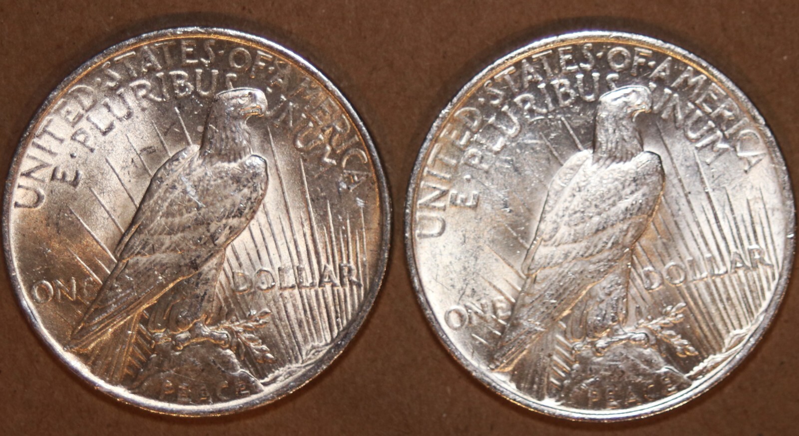 (2) Peace Silver Dollars - 1922P(XF/AU) 1923P(XF/AU) - #6273D | eBay