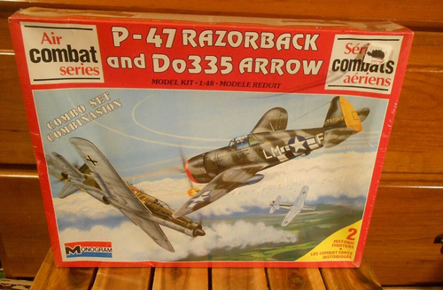 Monogram Air Combat Series 1:48 P-47 Razorback & D0335 Arrow Plastic ...