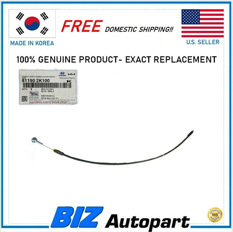 GENUINE ! HOOD RELEASE CABLE for 2010-2013 KIA SOUL 1.6L 2.0L # 81190 ...