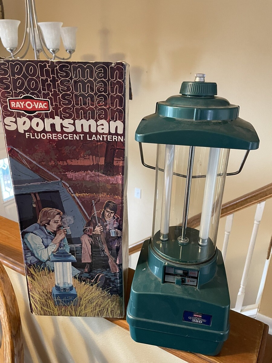 Sportsman 360 Lantern Battery Vintage Olive Green Ray O Vac Sportsman
