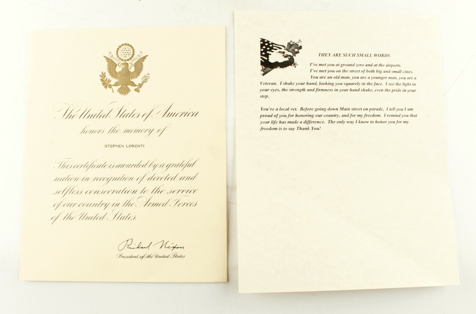 *President Richard Nixon Signed Auto Pen White House Honors Memory ...