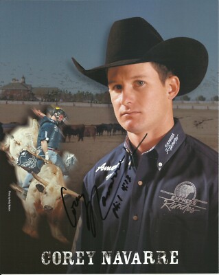 Corey Navarre PBR Professional Bull Riders Autograph 8x10 Signed Photo ...
