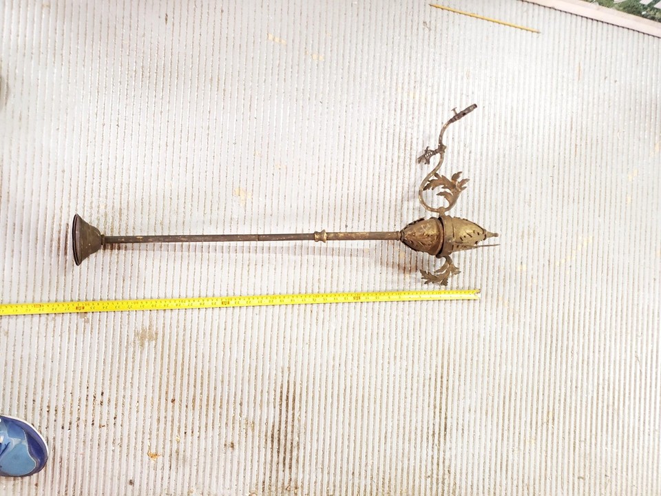 antique Victorian brass steel gas lamp Light Chandelier Fixture Ceiling ...