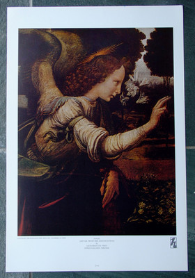 Leonardo da Vinci•Angel•Detail from The Annunciation•Renaissance Art ...