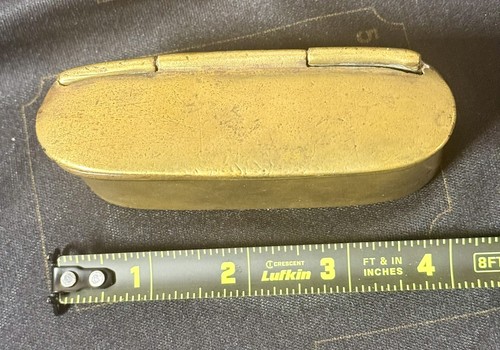 Antique Brass Tobacco Snuff Box Utilitarian Pocket Size Very Used | eBay