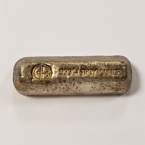 Vintage 1 oz .999 Silver Bar - Omega M & B Mining - RARE Vintage Ingot ...