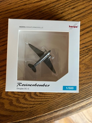 Herpa Rosinenbomber Douglass DC-3 1/500, 523646,Reg D-CXXX | eBay