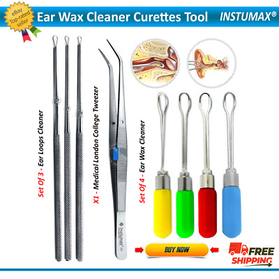 Ear Pick Loop Medical Earwax Cleaner Surgical Curettes Ear Cleaning Wax ...