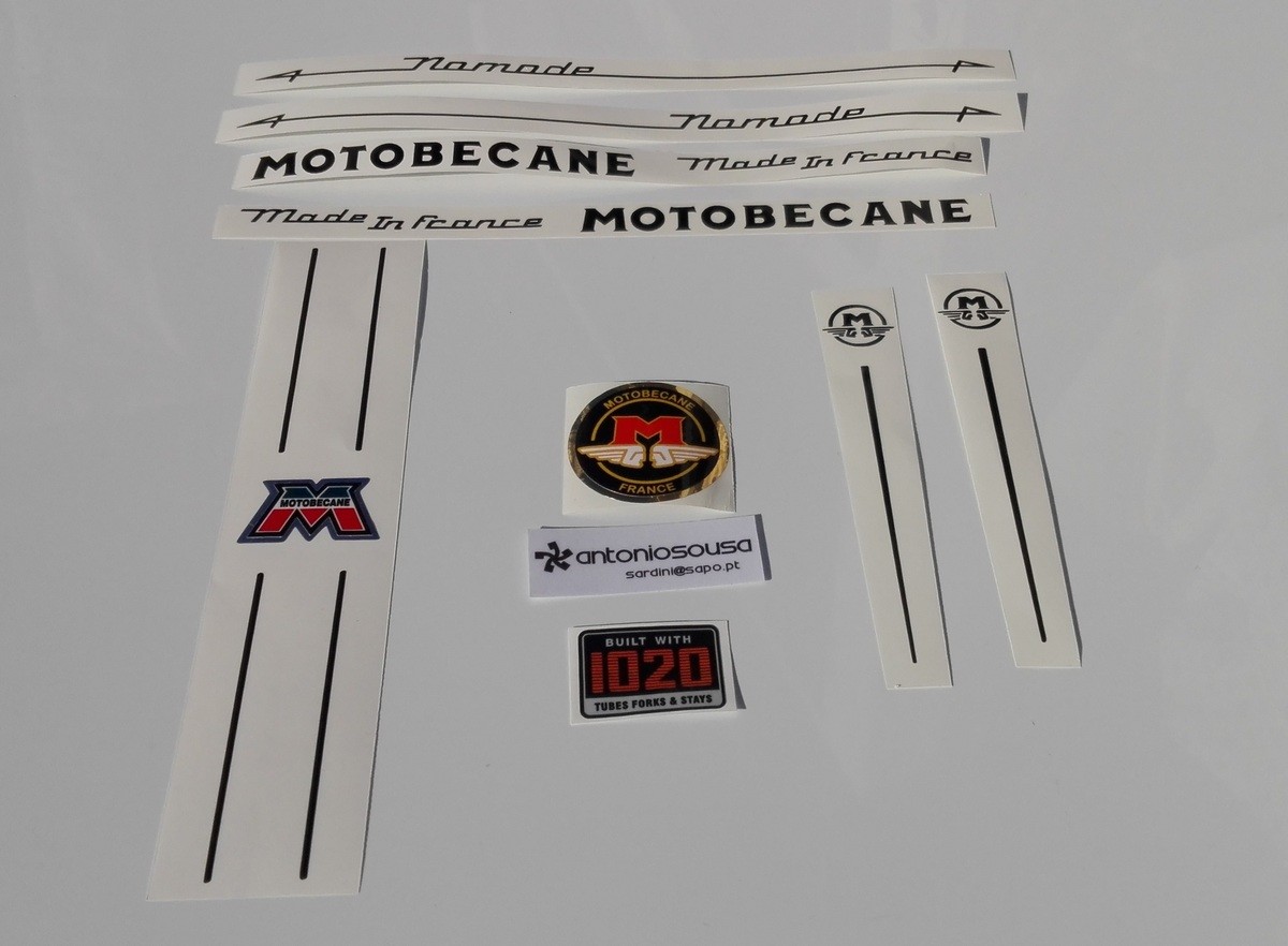 Motobecane Nomade 1975 1020 frame stickers decals graphics adesivi ...