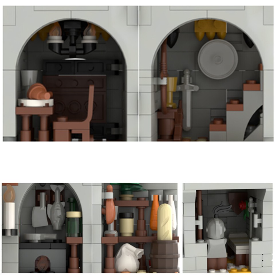Custom MOC Medieval Castle Tower Keep with Interior Modular Building ...