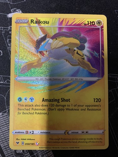 Pokemon - Raikou - 50/185 - Amazing Rare Vivid Voltage MINT | eBay