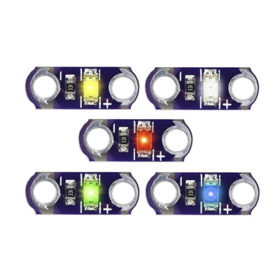 5/25PCS Yellow/Green/White/Blue/Red LED 3V-5V LilyPad SMD DIY Kits ...