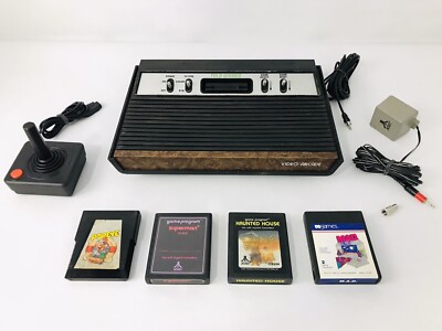 RARE Atari 2600 Video Arcade Sears Tele-games Console With Games ...