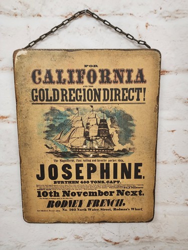 Vintage Nautical Packet Ship Josephine California Wood Plaque Sign | eBay