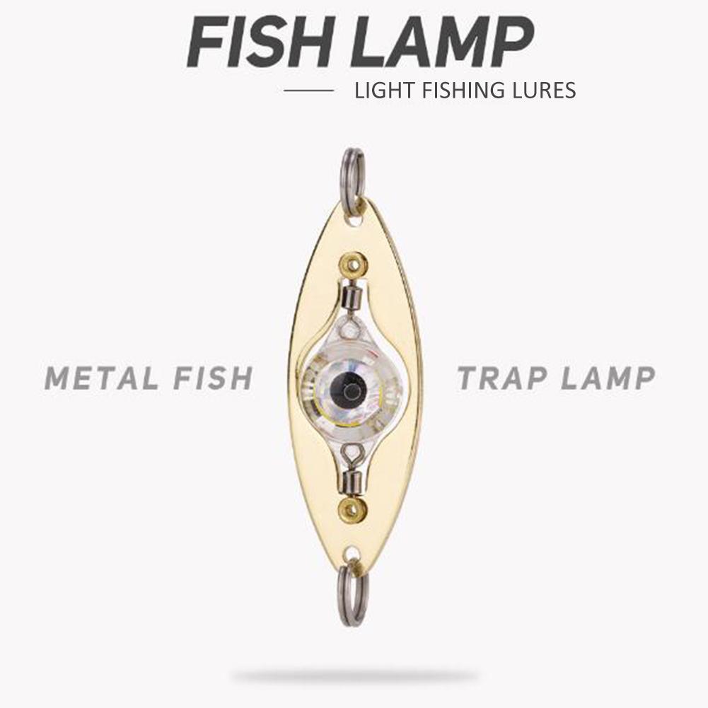 LED Fishing Lure Lamp Underwater Light Eye Shape Fluorescent Baits ...