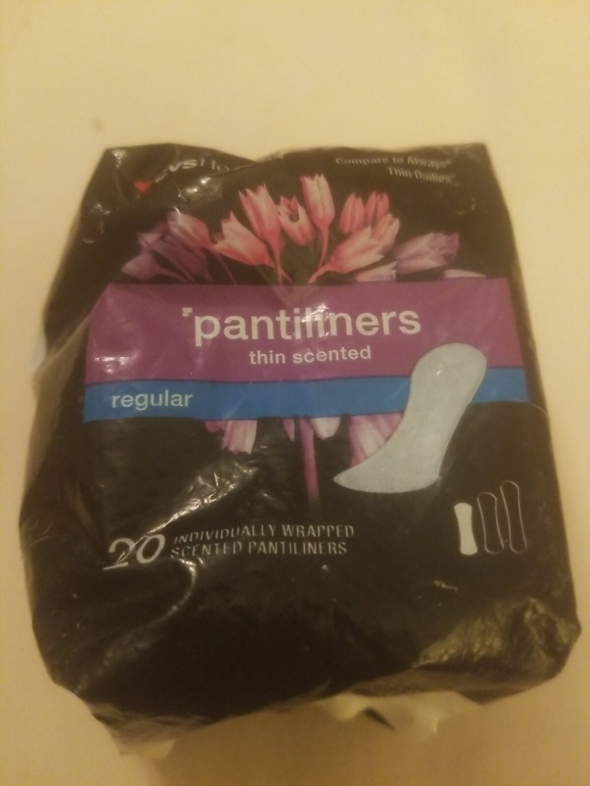 1 CVS Thin Pantiliners Panty Liners SCENTED Regular 20 Ct | eBay