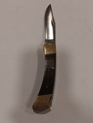 BUCK 110 LOCK BACK FOLDING KNIFE WITH LEATHER SHEATH. | eBay